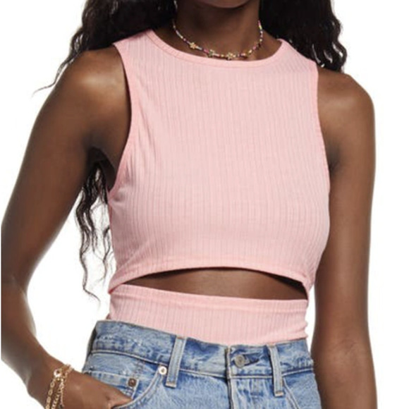 bp | Tops | Bp Cutout Tank Top In Pink | Poshmark